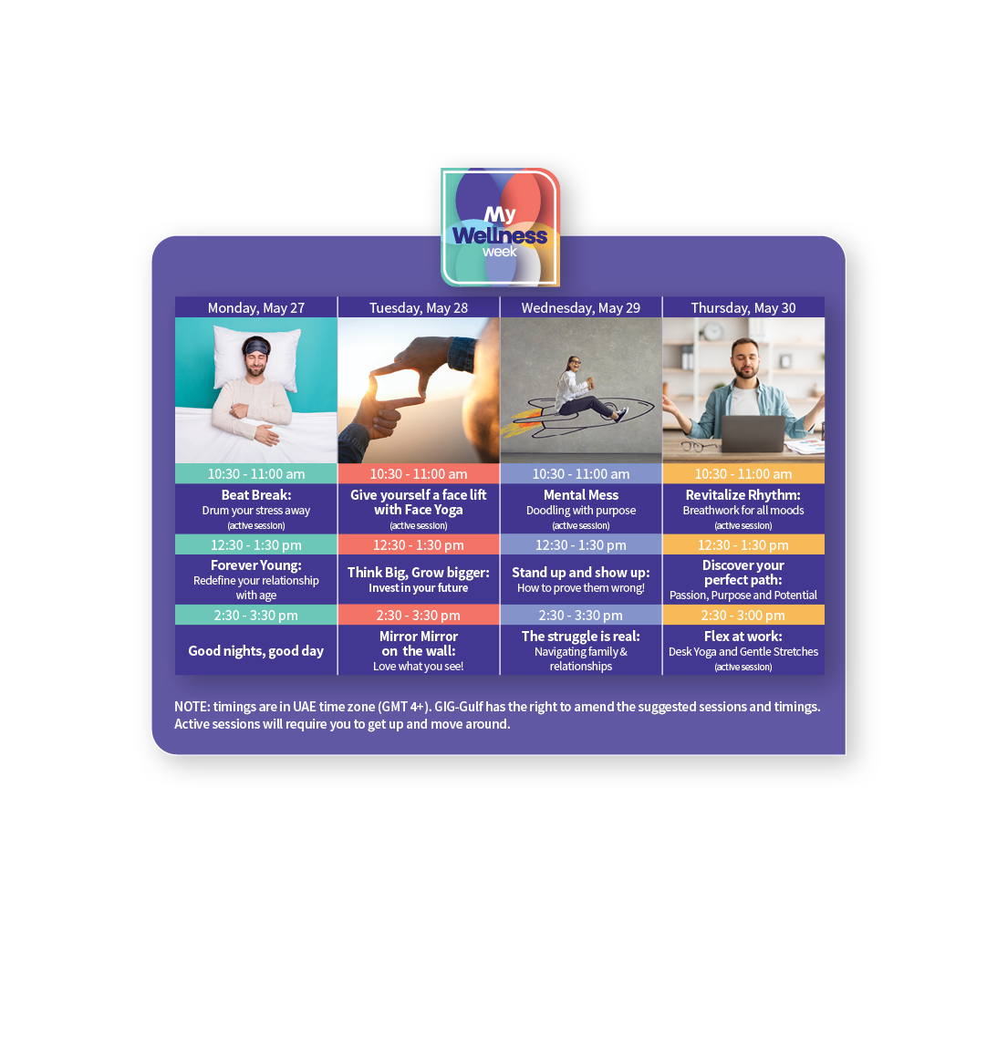 My Wellness Week 2024 - UAE - GIG Gulf